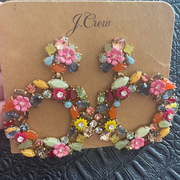 J. Crew | Jewelry | J Crew Multi Color Hanging Earring With Beautiful ...